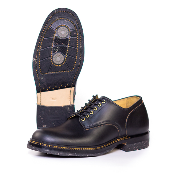 Officer Shoes - Arborwax Blackrust – sagarabootmaker